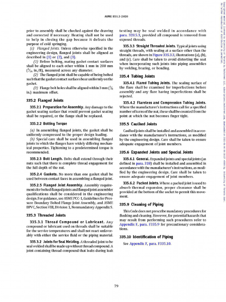 ASME B31.3 2020 - Seal Weld | PDF