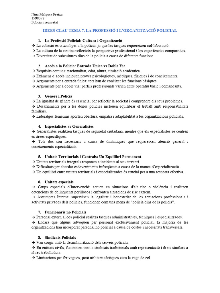 Idees Clau Tema 7 | PDF