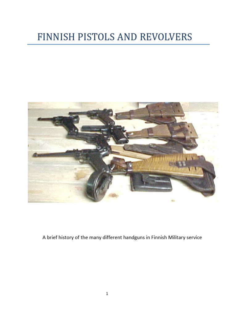 Finnish Pistols and Revolvers | PDF | Handgun | Pistol