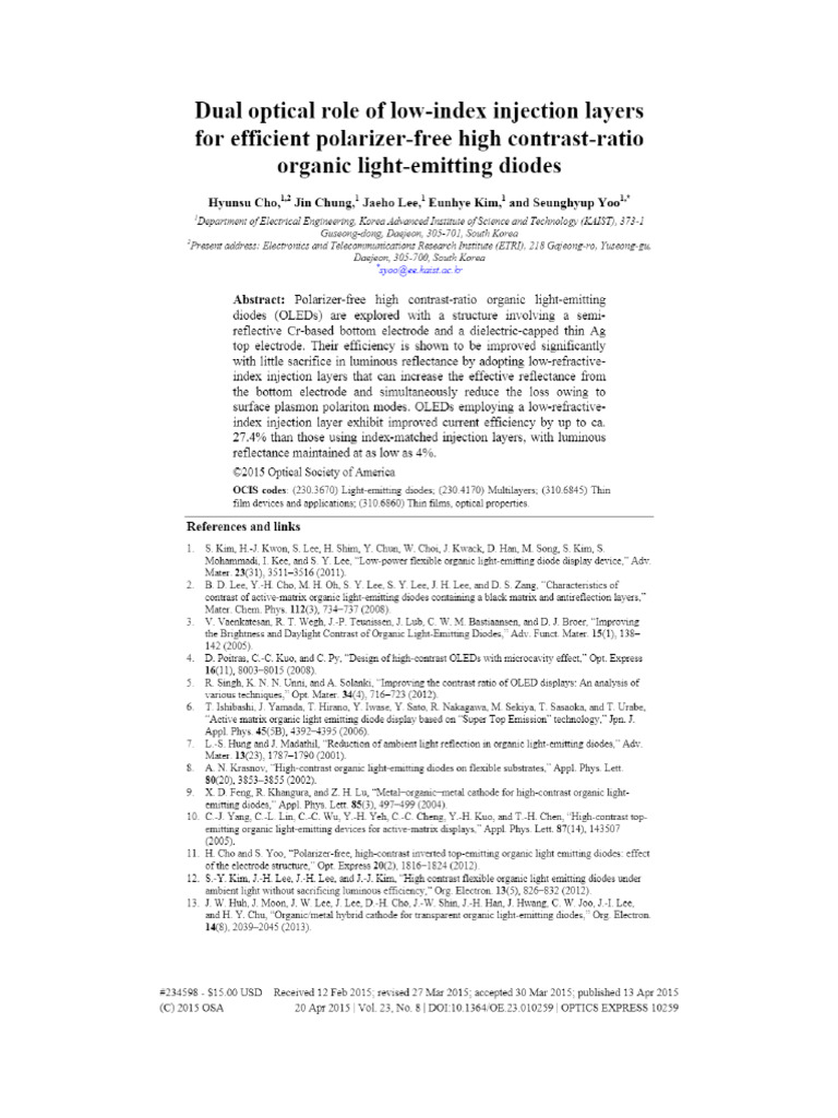 Dual Optical Role of Low-Index Injection Layers For Efficient Polarizer-Free High Contrast-Ratio ...