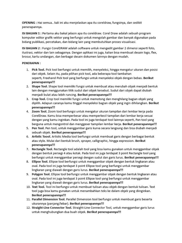 Script Dialog Video Coreldraw ARW!!! | PDF | Karier & Perkembangan