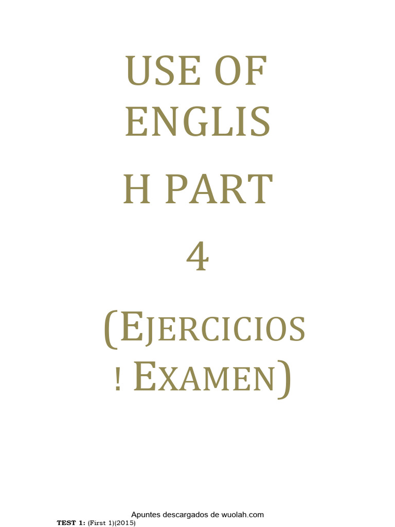 FCE Use-of-English-Part-4 Mega Practice | PDF | Evaluation Methods ...
