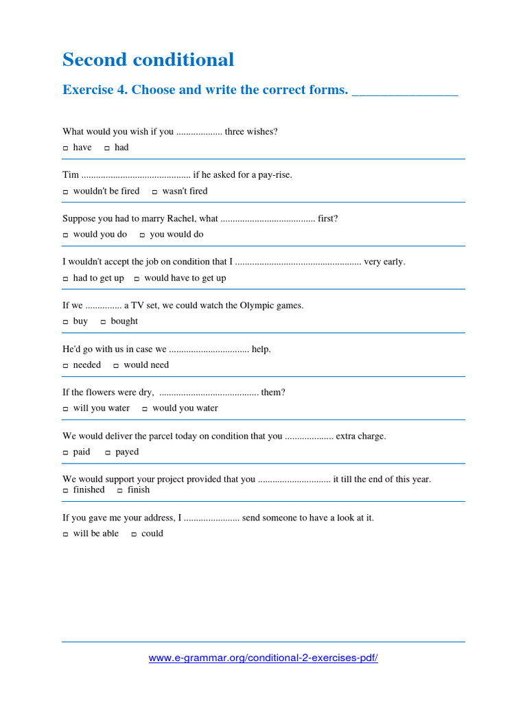 Second Conditional Exercise 4 | PDF | Career & Growth | Language Arts & Discipline