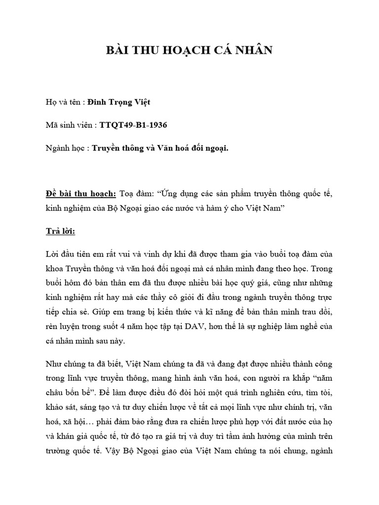 Bài Thu Ho CH | PDF