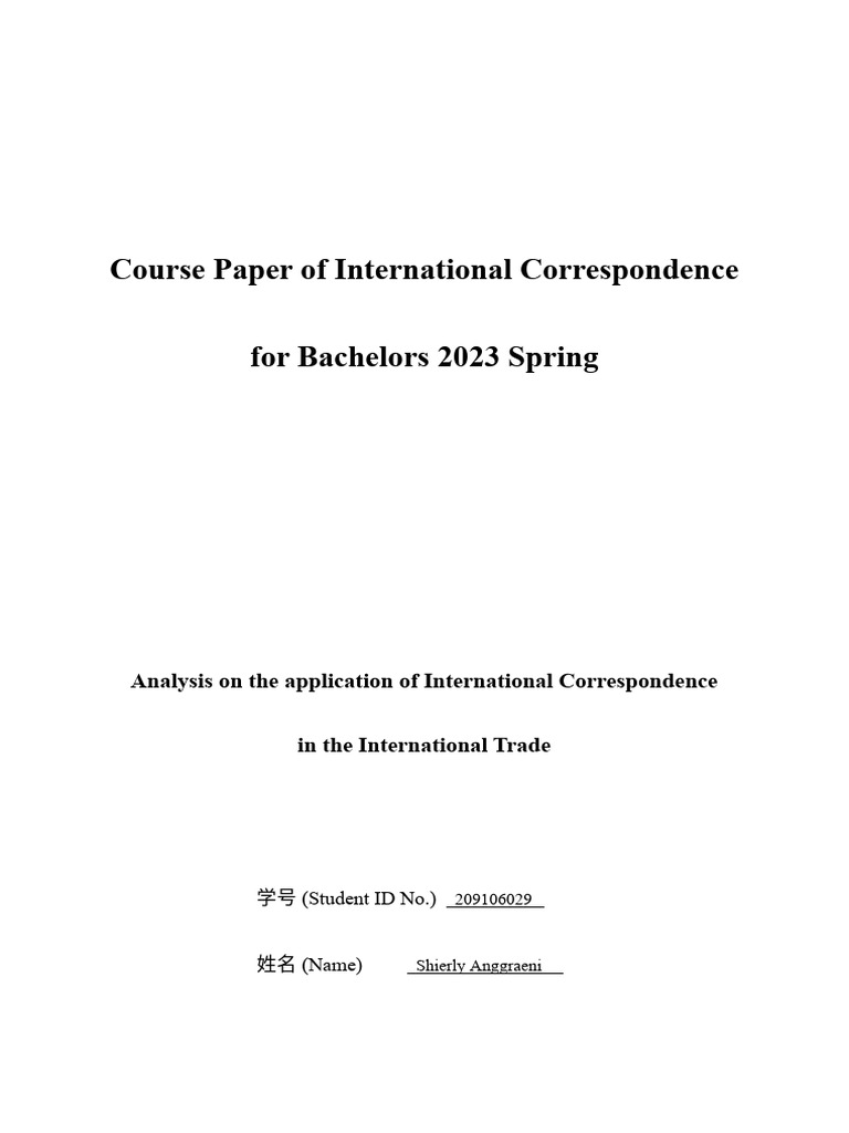 Mastering English for Trade Correspondence | PDF | Communication ...