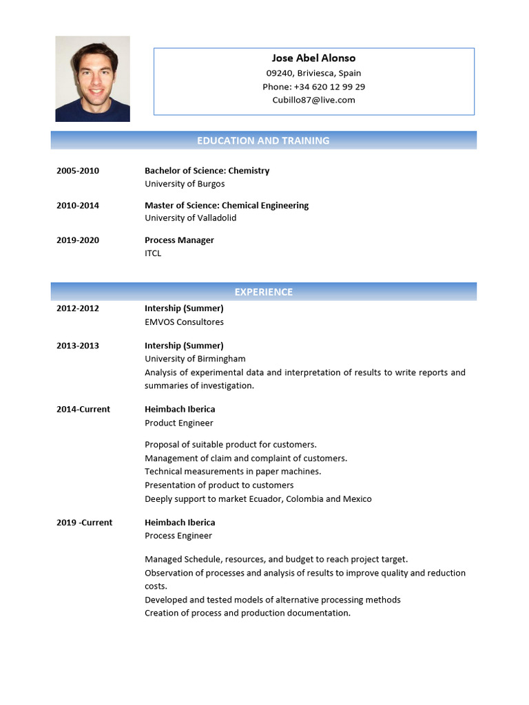 Abel Alonso CV | PDF