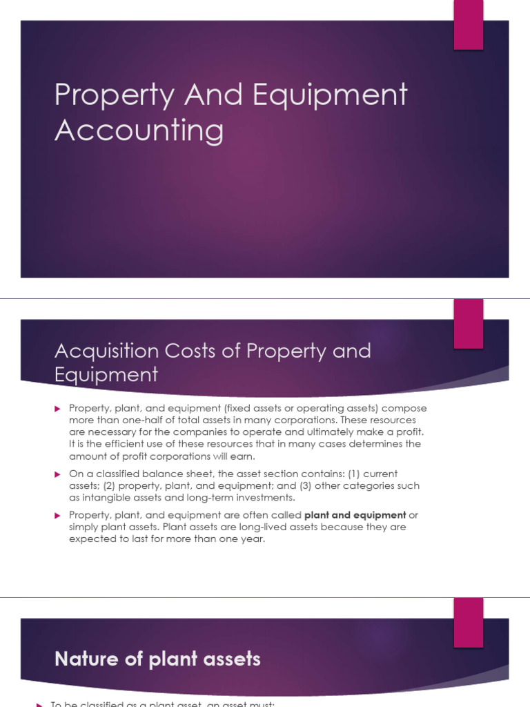 Property and Equipment Accounting (Chapter 3) | PDF | Lease | Expense