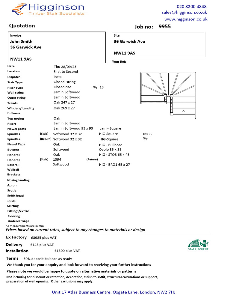 Stair Case Specs 2 | PDF | Stairs | Components