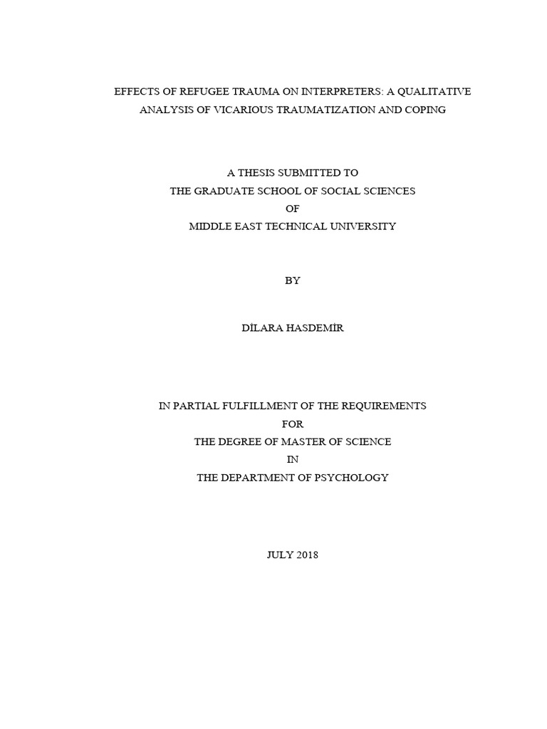 Index | PDF | Psychological Trauma | Refugee