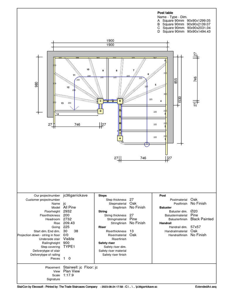 Stair Case Design 1 | Download Free PDF | Stairs | Transport Buildings And Structures