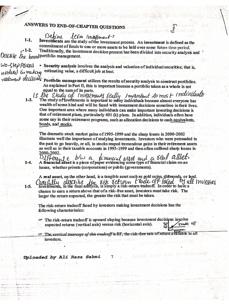 Investment Notes | PDF