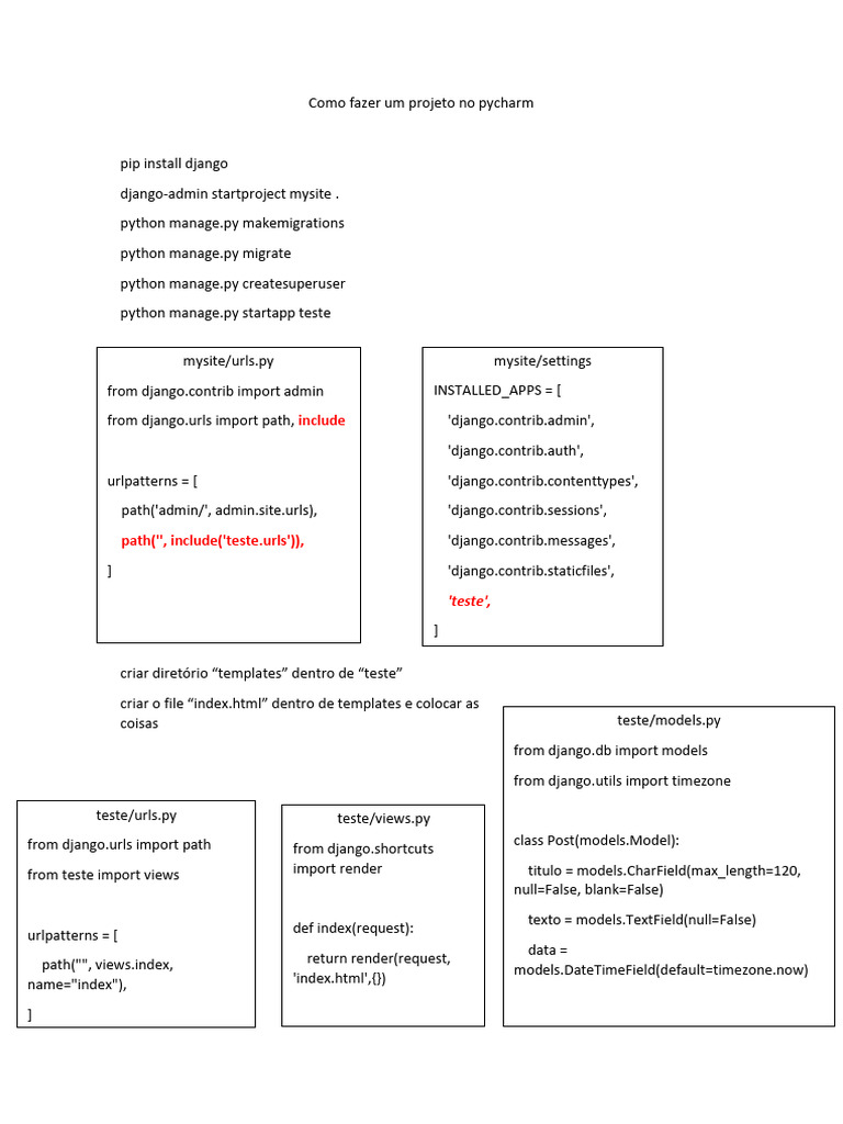 Programação Web - Como Fazer Um Projeto No Pycharm | PDF | Internet ...