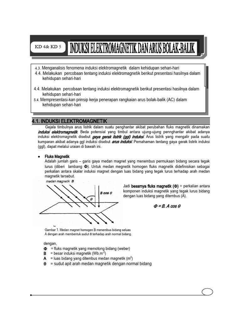 Modul Induksi Elektromagnetik Dan Arus Ac | PDF