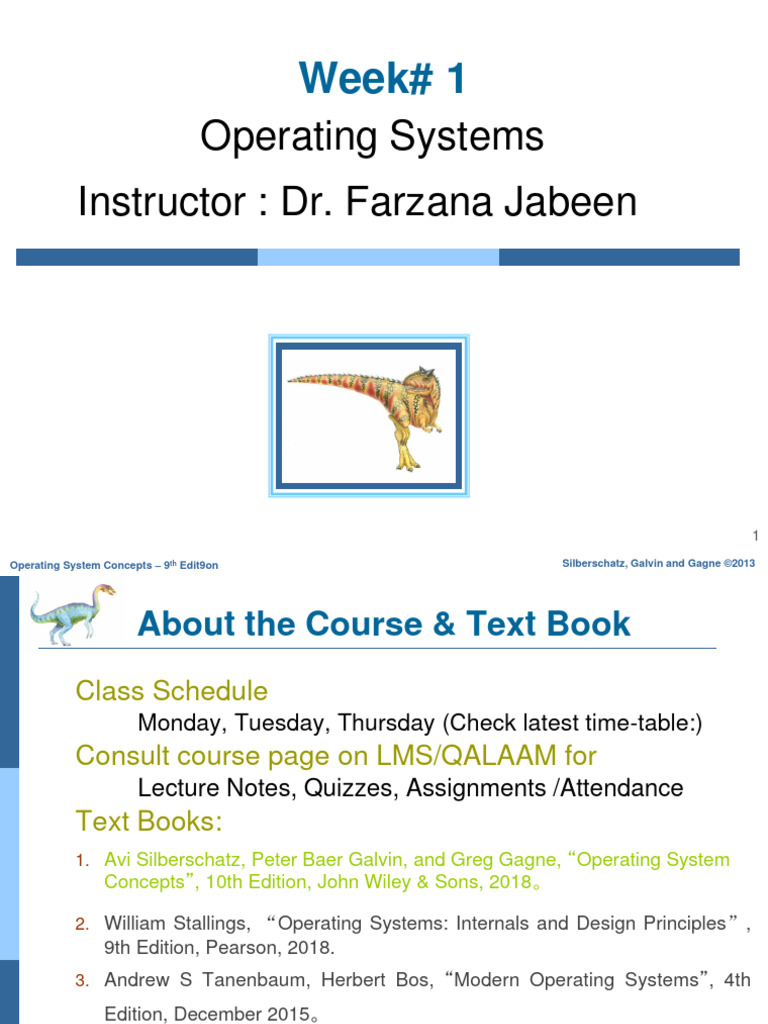 Week1 Lecture1 2 | PDF | Operating System | Computer Data Storage