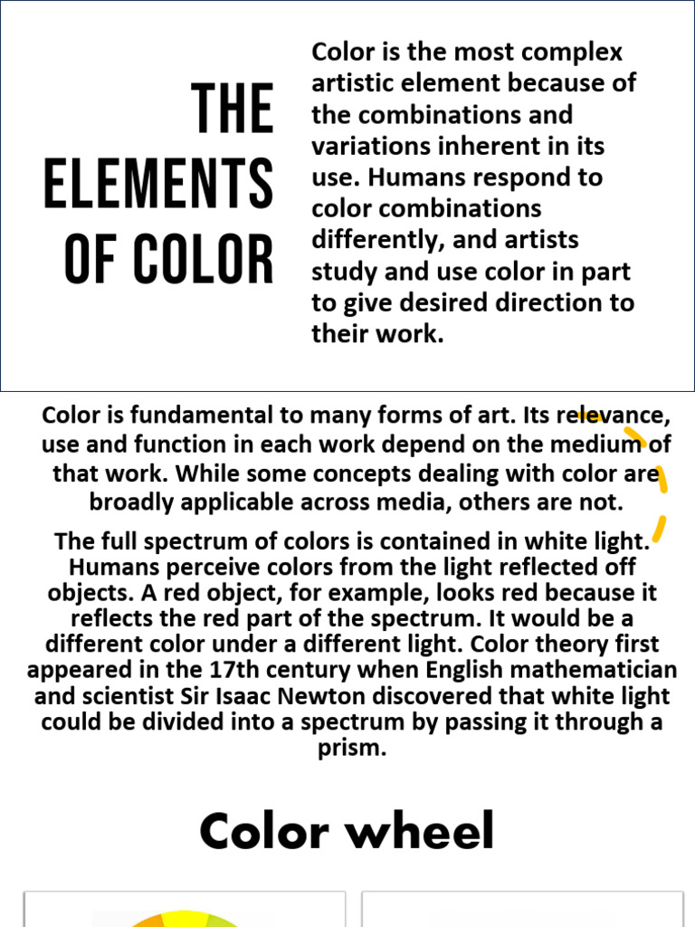 Color Theory: Elements of Color | PDF | Color | Light