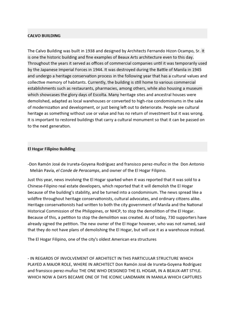 Calvo Building | PDF | Manila