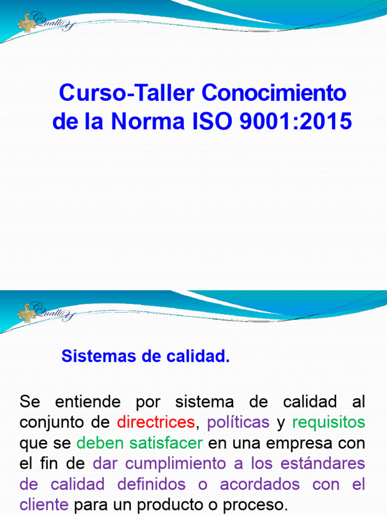 Unidad 3 SGC Iso 9001 2015. | PDF | Iso 9000 | Calidad (comercial)
