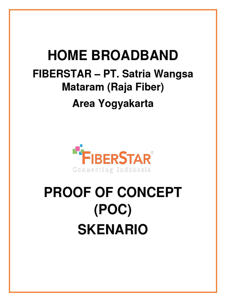 Skenario POC Raja Fiber Yogyakarta | PDF