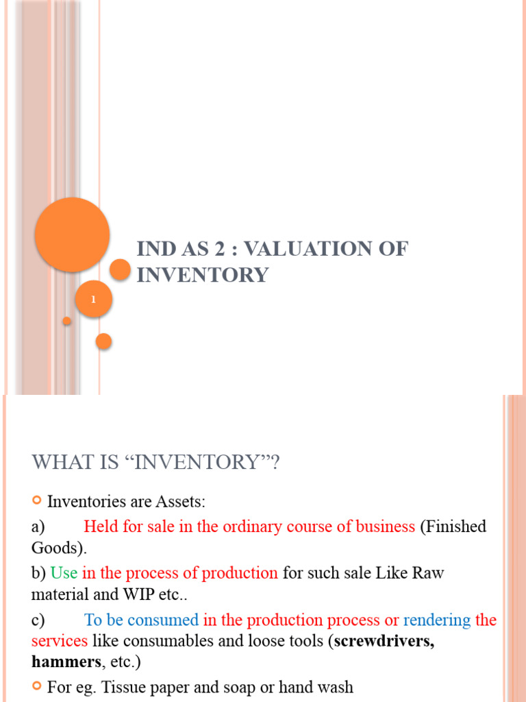 "IND AS 2: Inventory Valuation Guide" | PDF | Inventory | Valuation ...