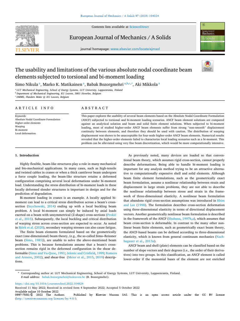 2023the Usability And Limitations Of The Various Absolute Nodal