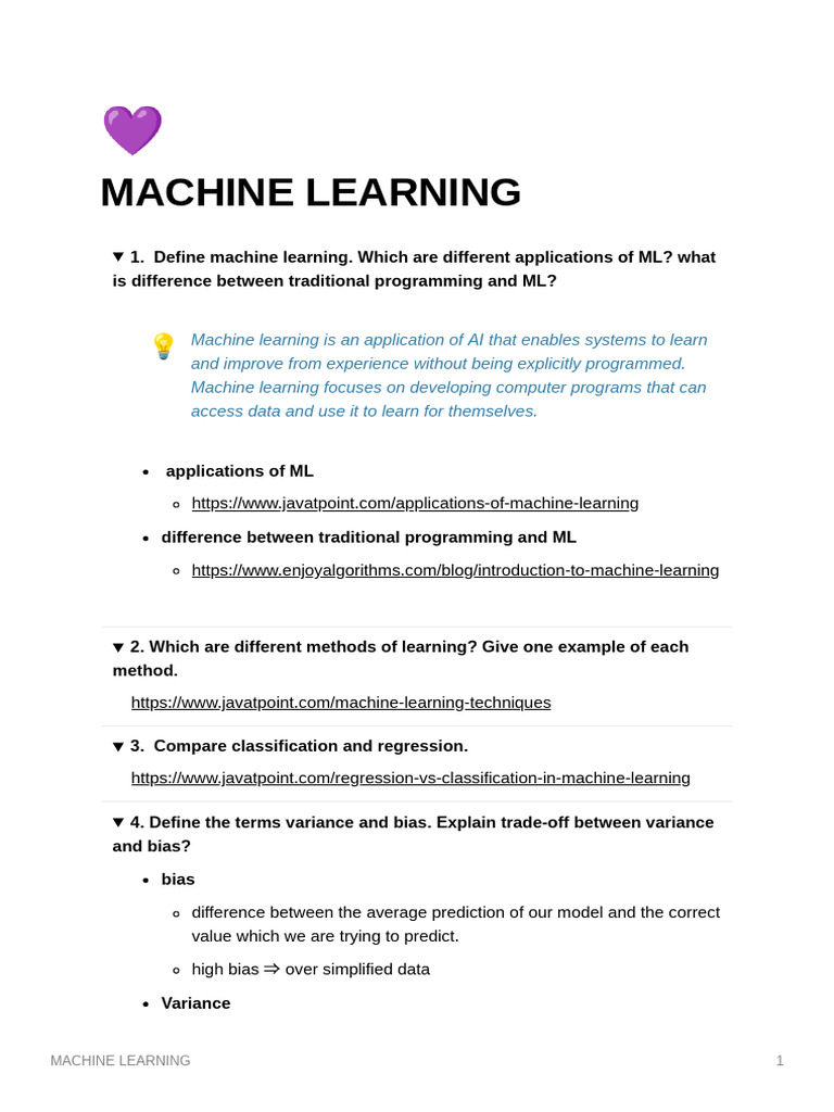 Machine Learning | PDF | Regression Analysis | Machine Learning