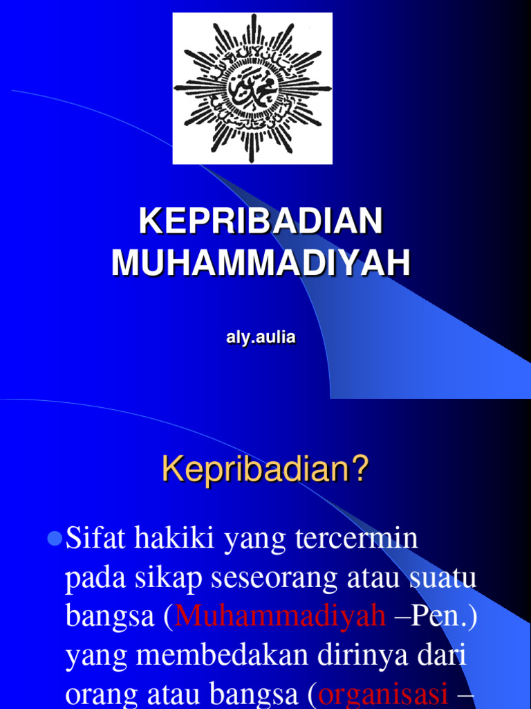 Muhammadiyah Sebagai Gerakan Dakwah - Kepribadian Muhammadiyah | PDF