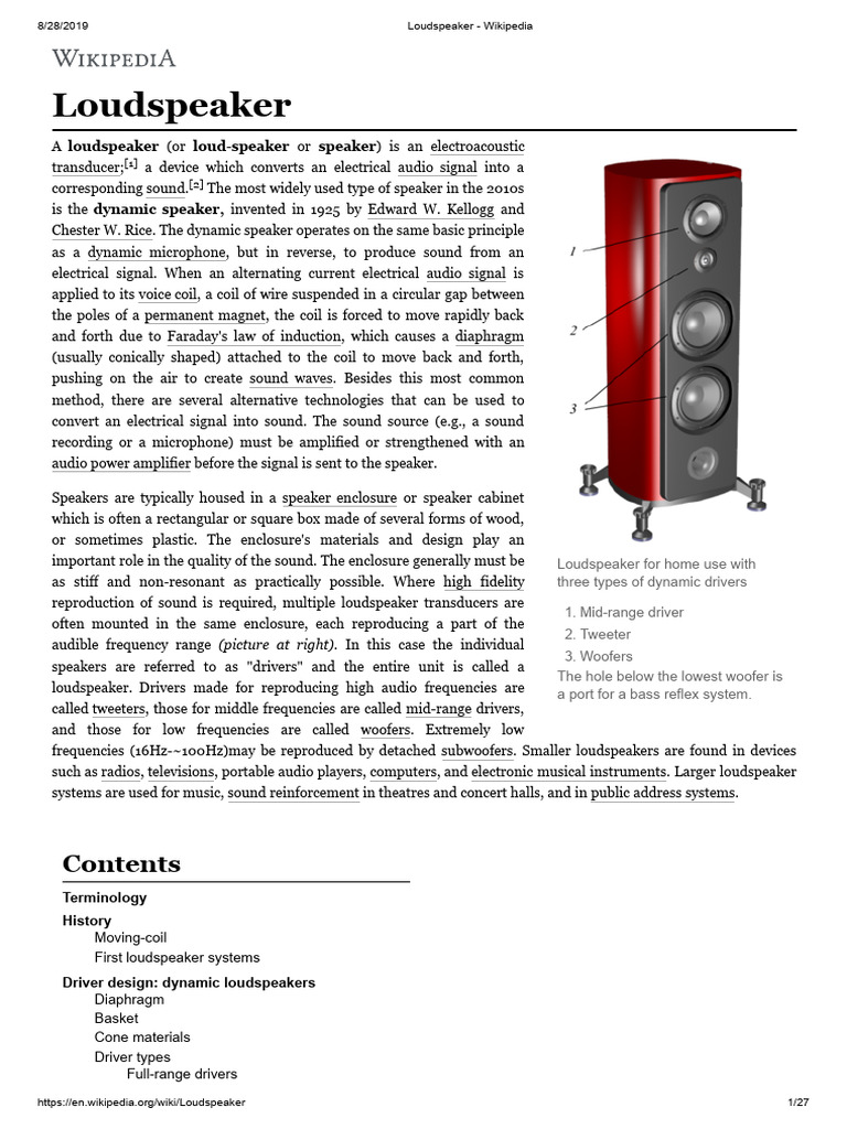 Loudspeaker | PDF | Loudspeaker | Passivity (Engineering)