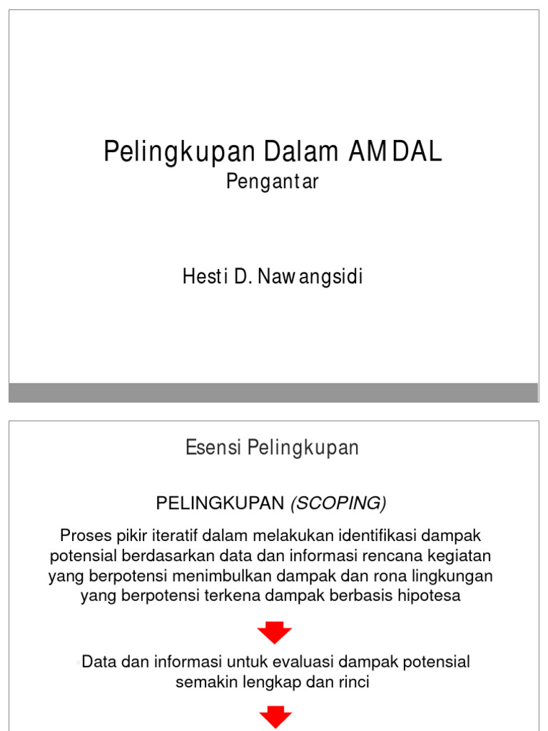 Materi 7 Proses Pelingkupan AMDAL | PDF