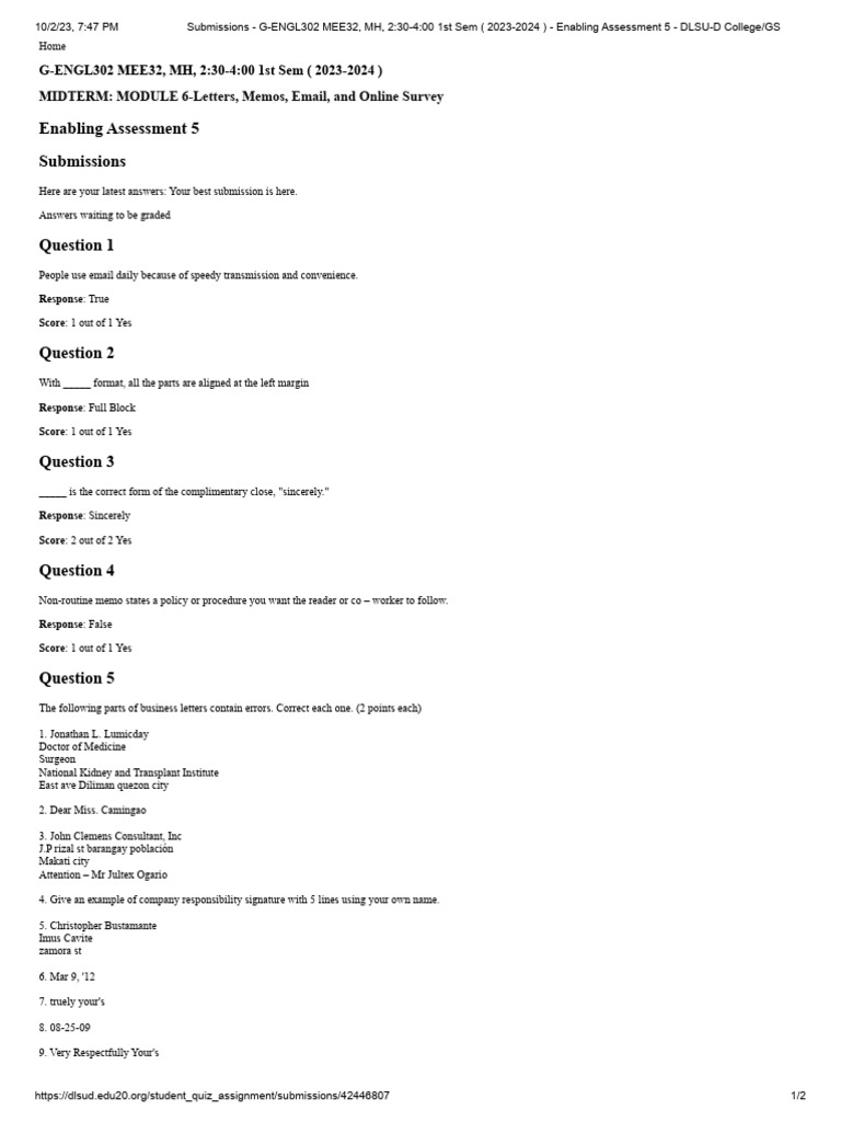 Submissions - G-ENGL302 MEE32, MH, 2 - 30-4 - 00 1st Sem (2023-2024 ...