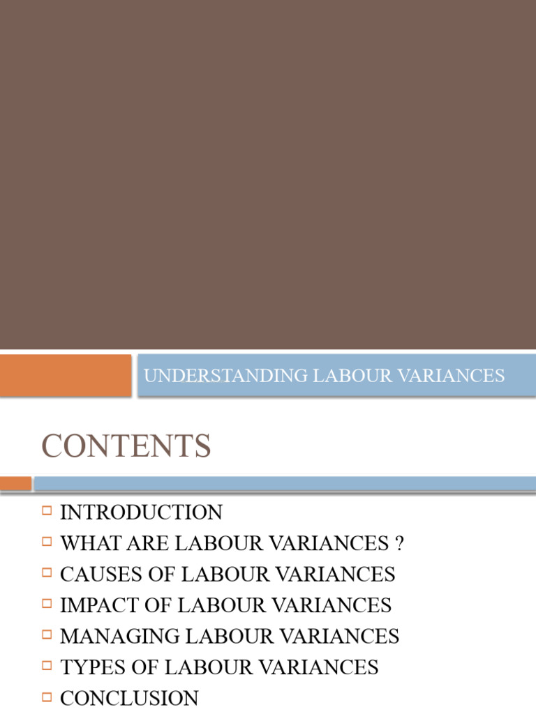 Labour Variances Fully Explained by Priyanka | PDF | Labour Economics ...