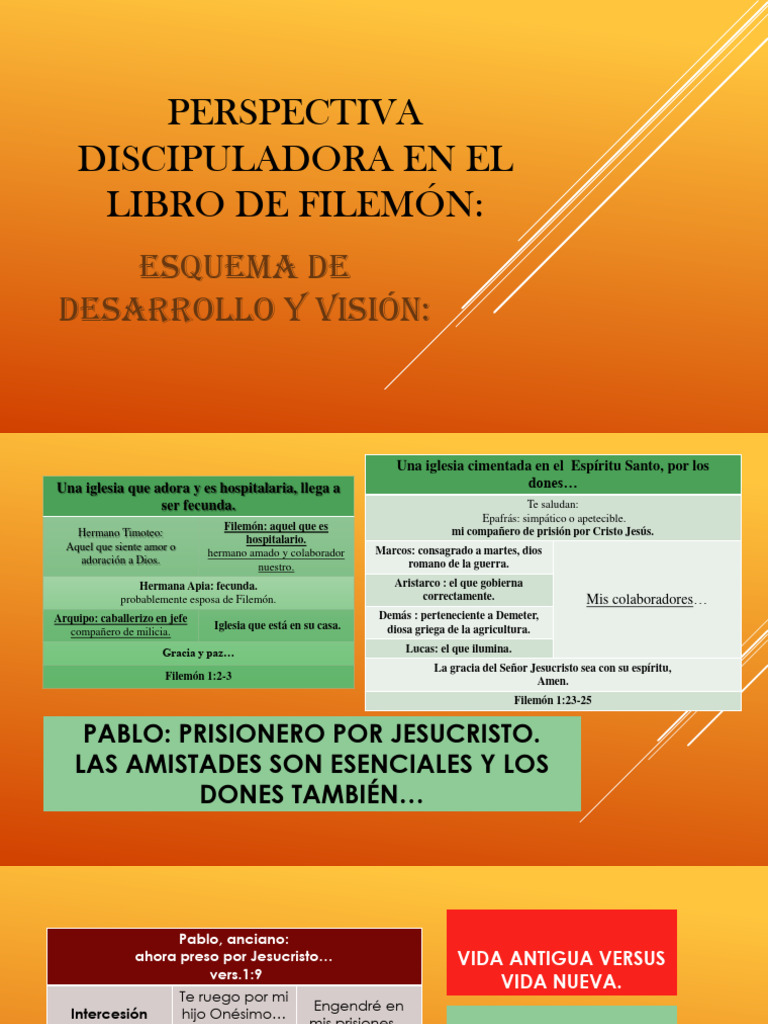 Perspectiva discipuladora en el libro de Filemón | PDF | Epístola a ...