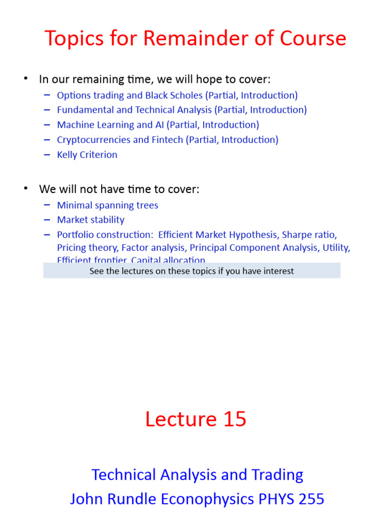 Lecture 15 Technical Analysis Trading | PDF | Technical Analysis ...