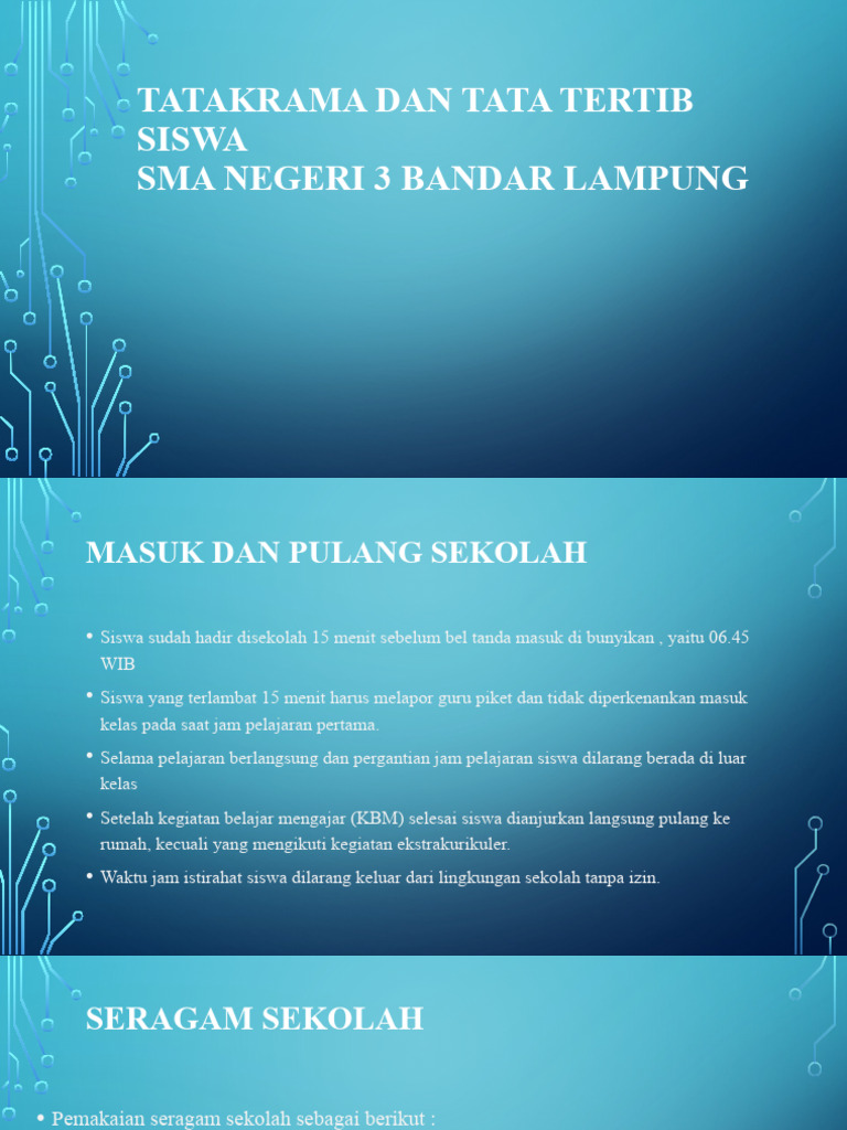 Tatakrama Dan Tata Tertib Siswa | PDF