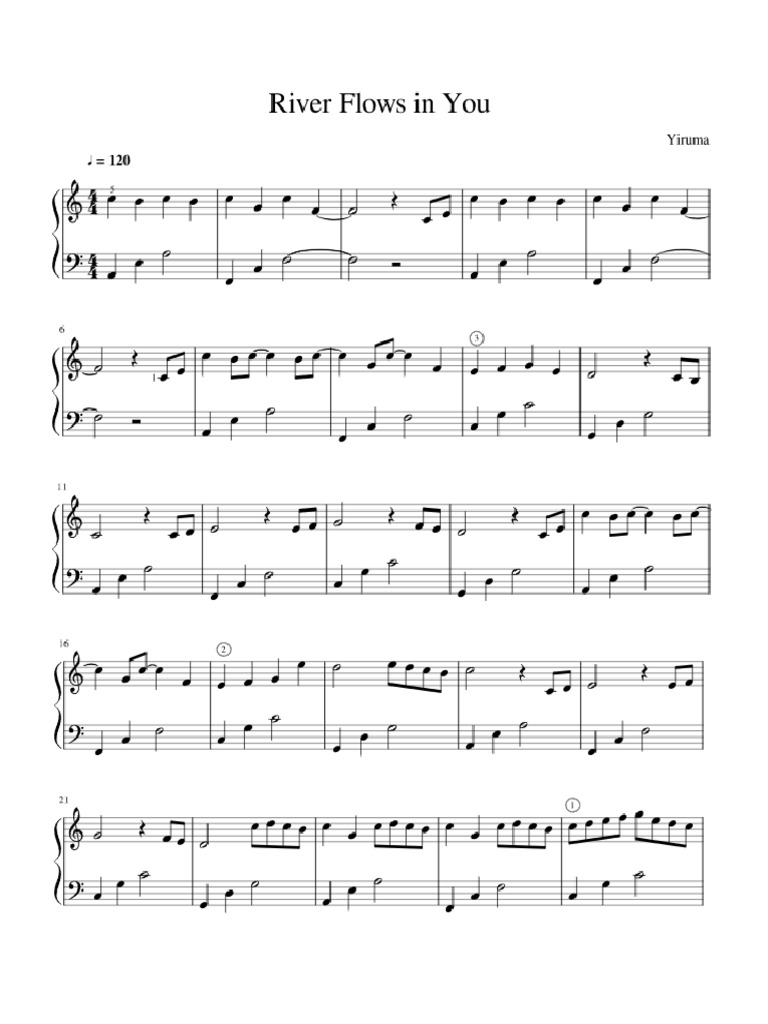 Partitura River Flow in You | PDF