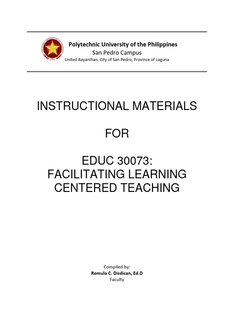 Facilitating Learning-Centered Teaching | PDF | Id | Metacognition