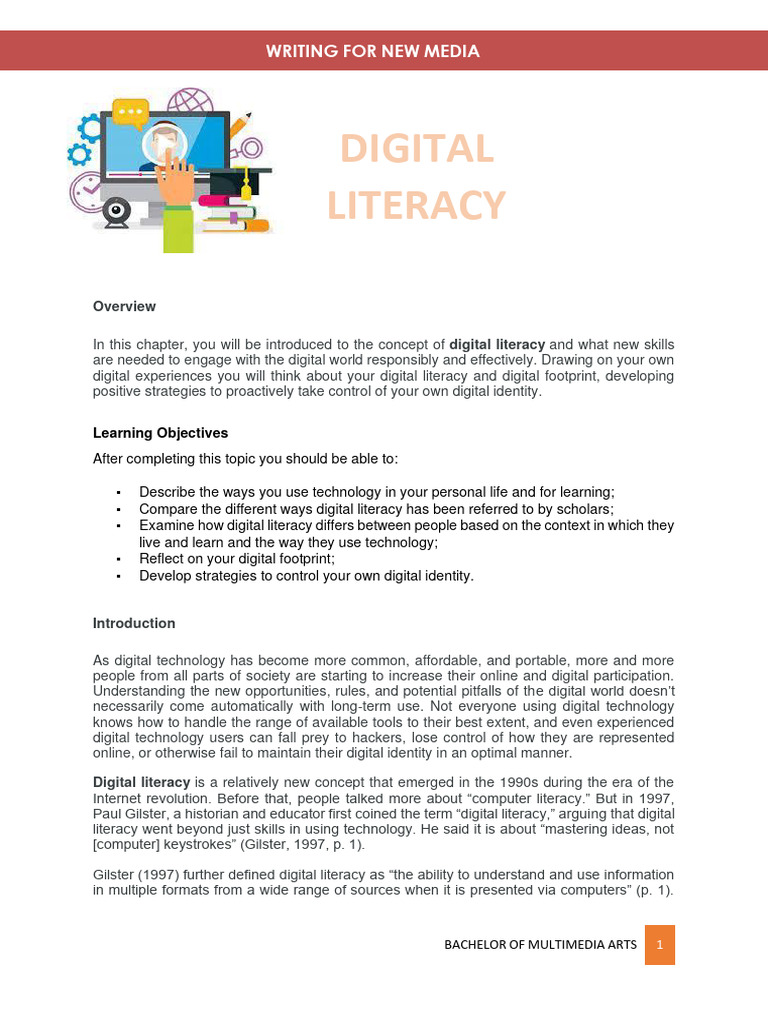 Digital Literacy, Digital Divide, and Intellectual Property | PDF ...
