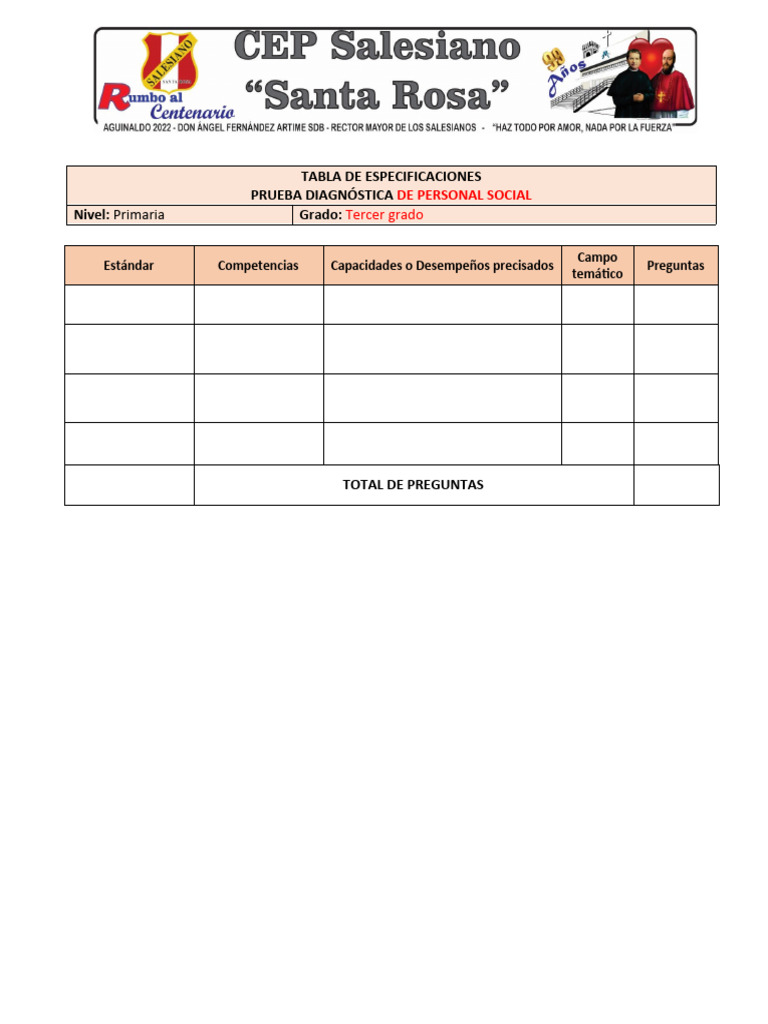 Formato Ev Diagnóstico - 2022 | PDF
