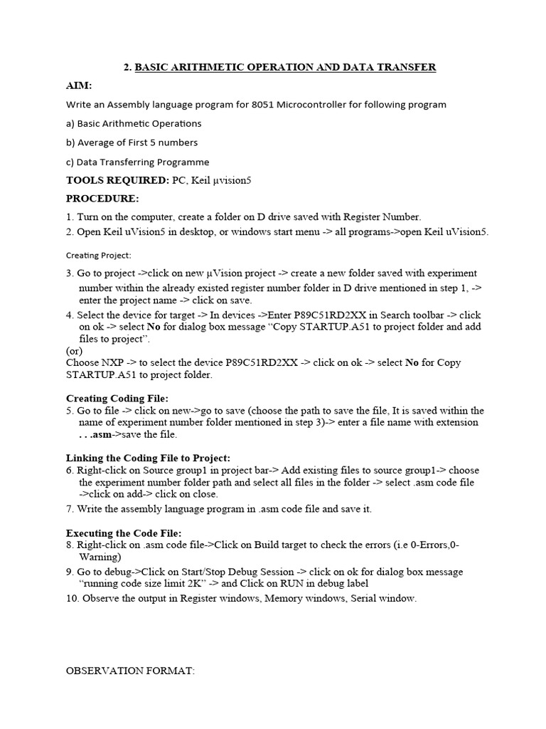 MC Lab Exp1 | PDF | Computer File | Computer Program