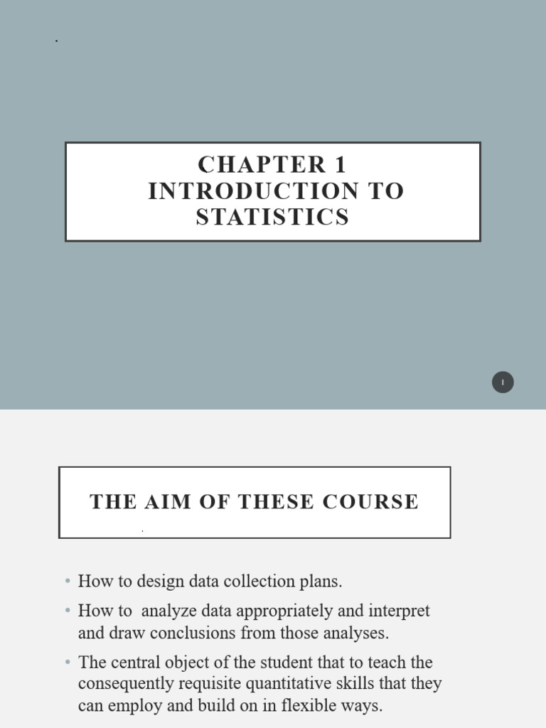 L 1 Intro | PDF | Statistics | Probability Distribution