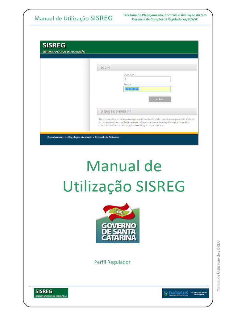 Manual SISREG: Uso do Perfil Regulador | PDF | Computadores
