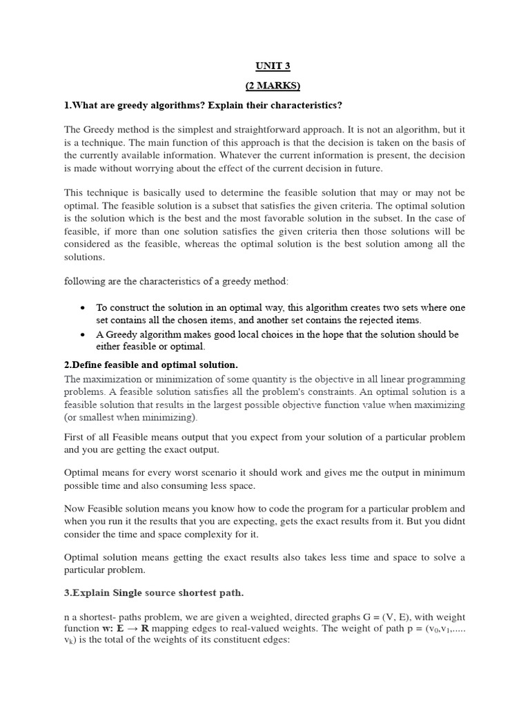 DAA Question Bank-Unit 3 | PDF | Theoretical Computer Science | Computational Complexity Theory