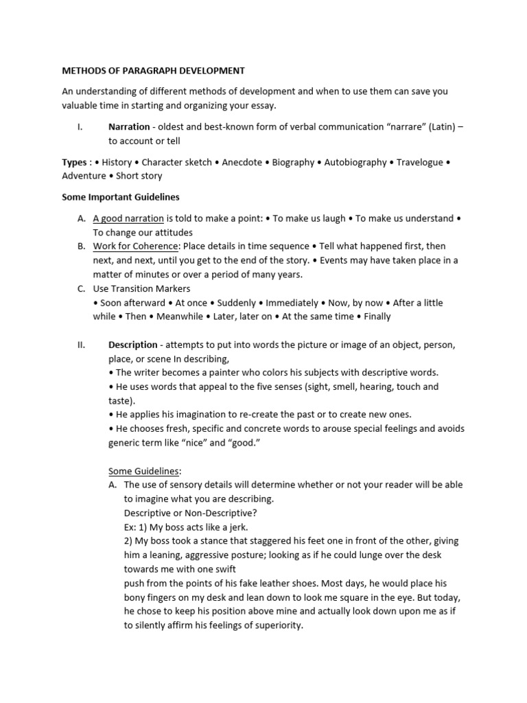 Methods of Paragraph Development | PDF | Analogy | Cognition