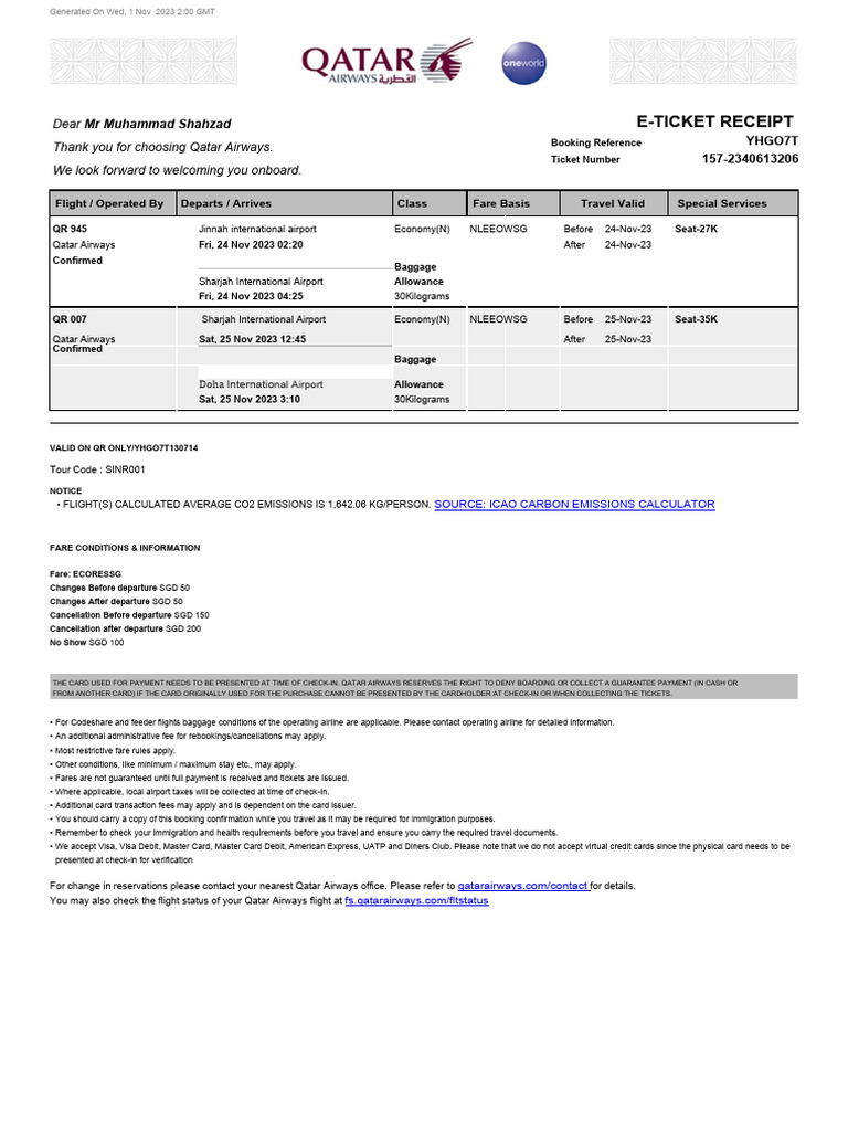 Plane Ticket Template 5 | PDF | Debit Card | Visa Inc.