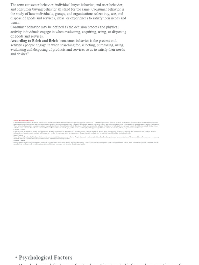 Consumer Behavior | Download Free PDF | Consumer Behaviour | Behavior