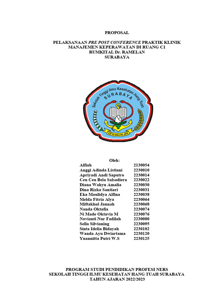 Proposal Pre Post Conference C1 | PDF