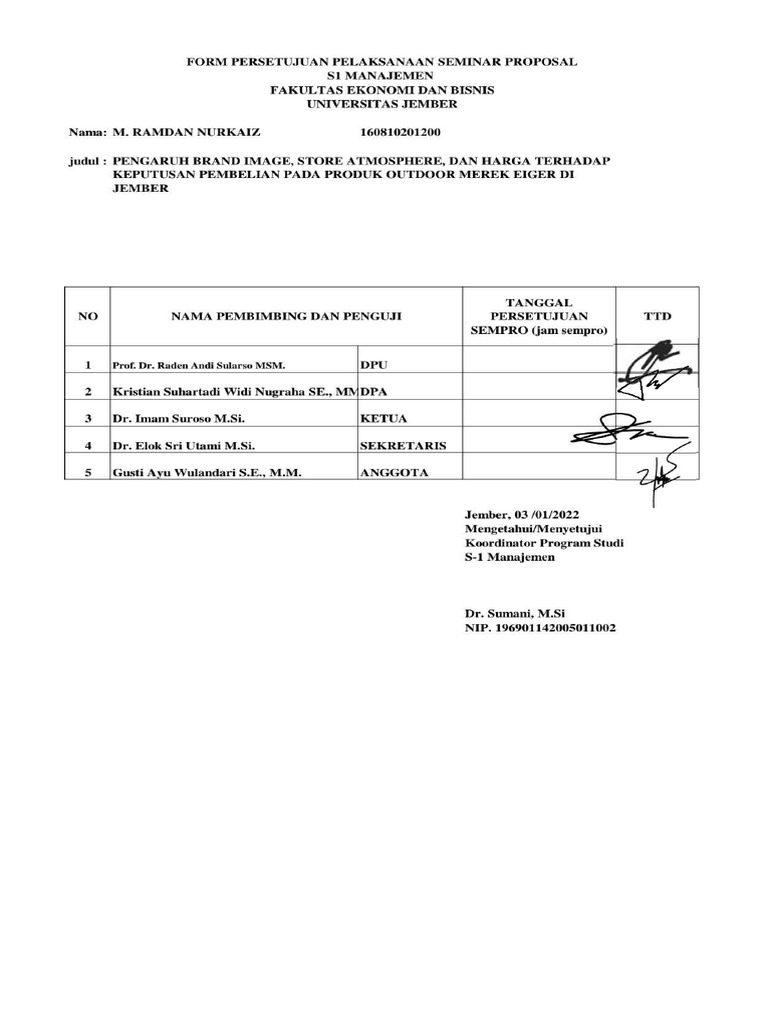 Form Persetujuan Sempro Ramdan | PDF