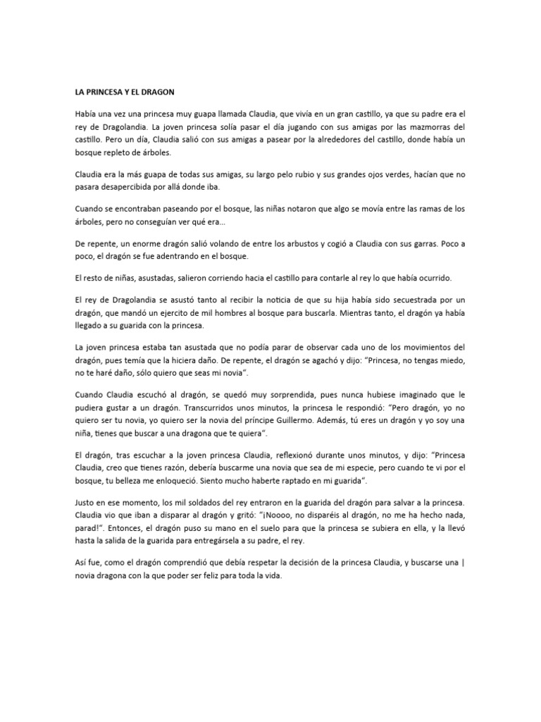 La Princesa y El Dragon | PDF