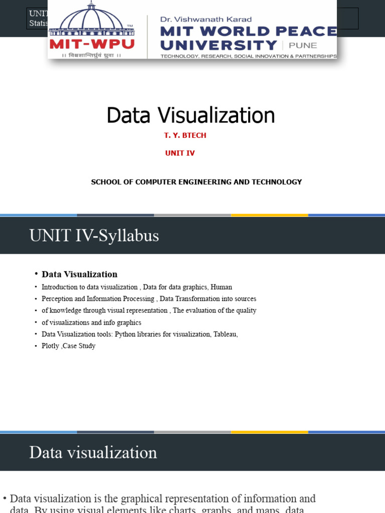 UNIT IV Data Visualization New | PDF | Infographics | Data