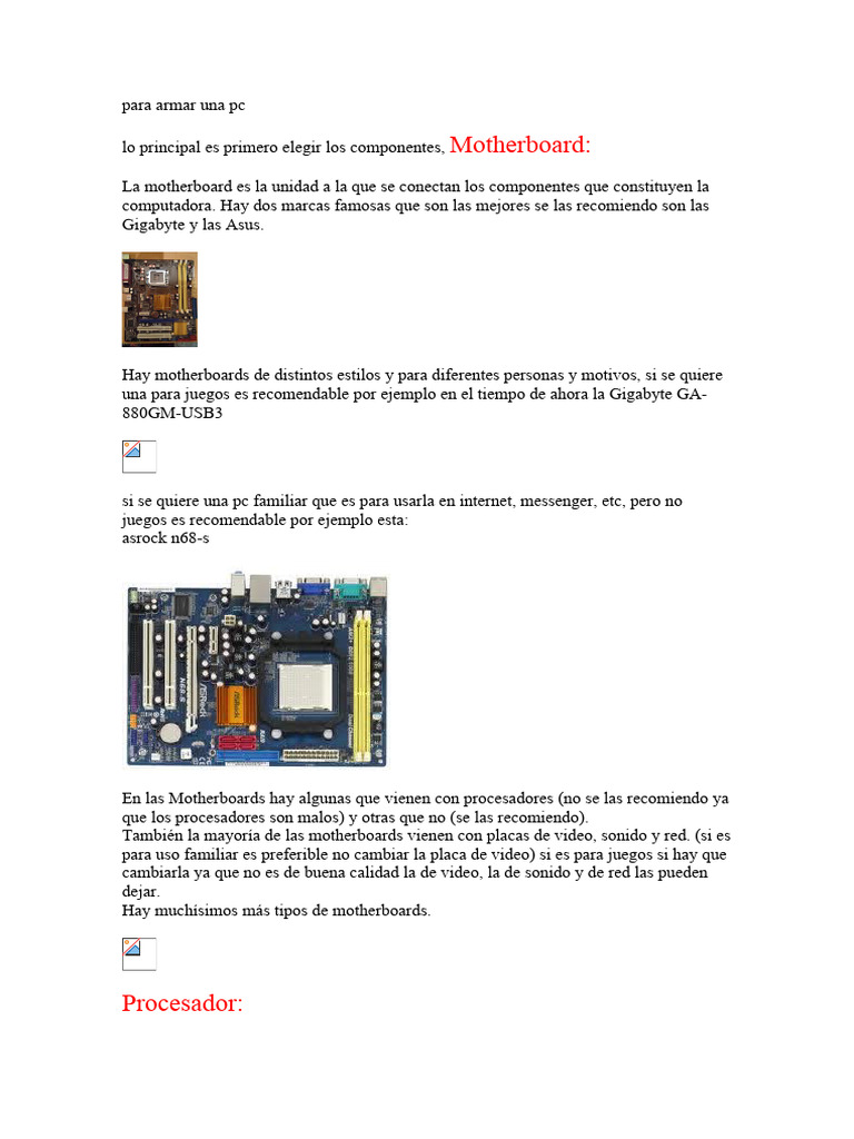 Armado de PC | PDF | Microprocesador | Ingeniería Informática