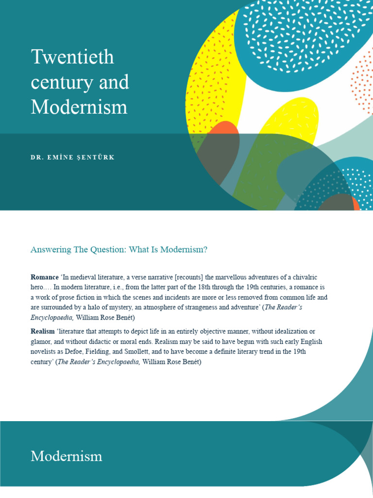 Understanding 20th Century Modernism | PDF | Modernism | Bloomsbury Group